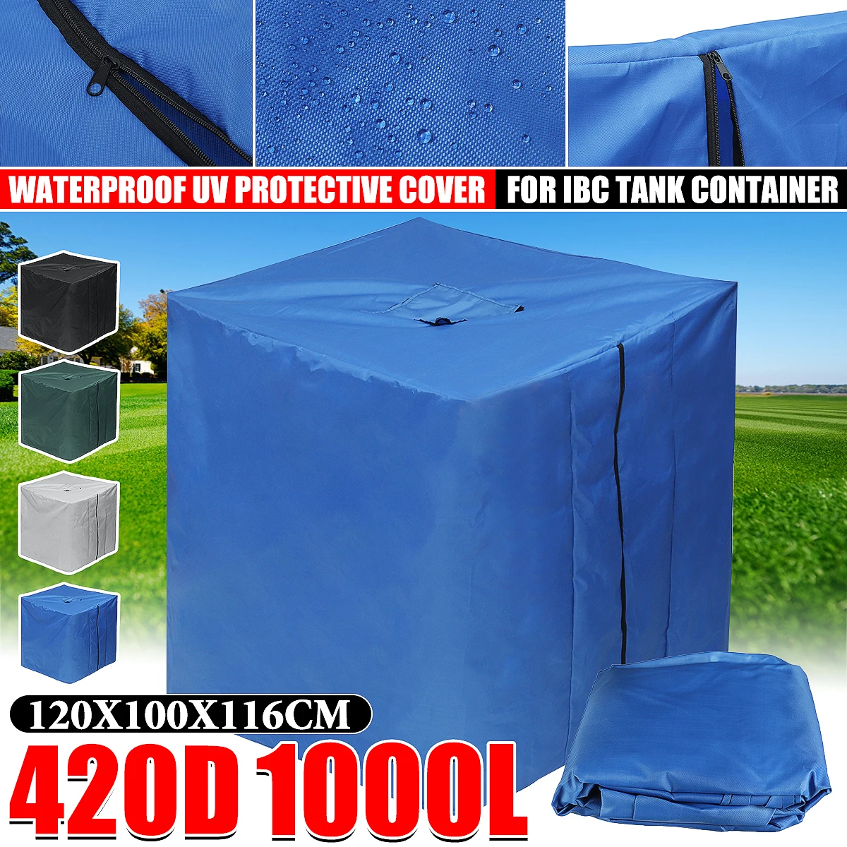 NEW 420D Waterproof Dust Cover Rainwater Tank Oxford Cloth Uv ...