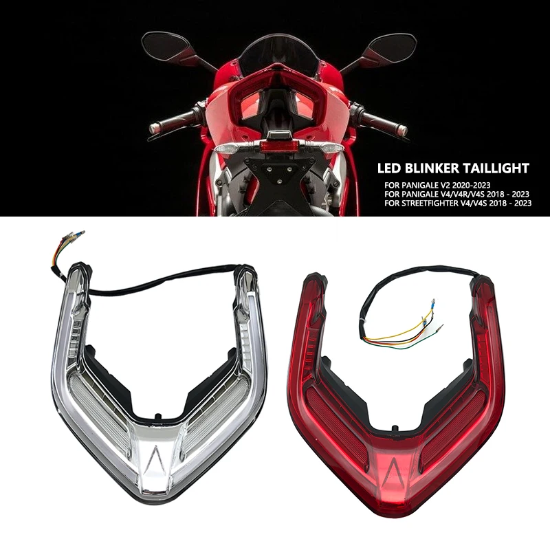 Motorcycle LED Turn Signals Integrated Tail Light Rear Brake Taillight ...