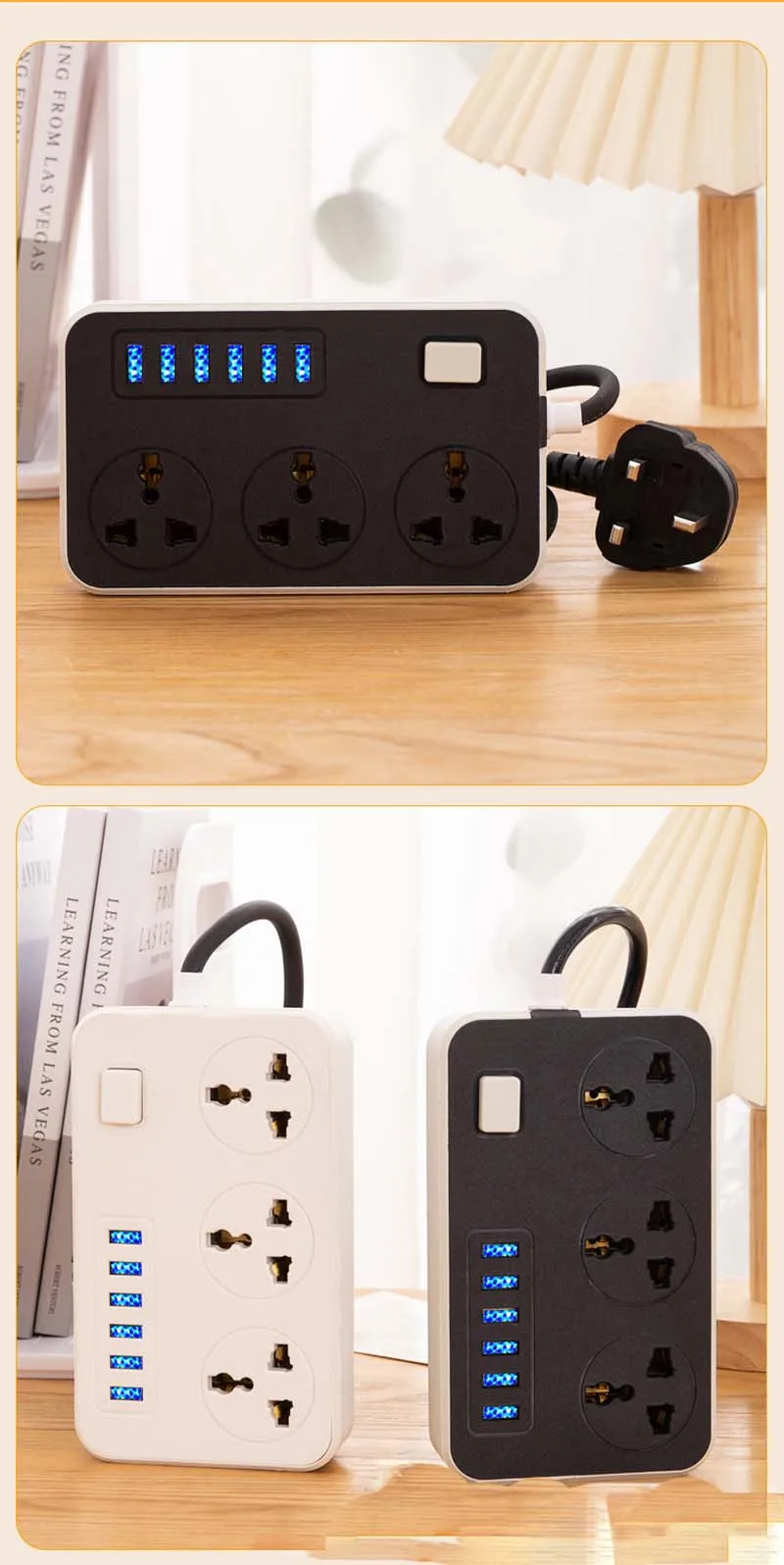Socket-With-USB-Household-Multi-Function-Tow-Line-British-Standard-Power-Strip-Panel-Porous ...