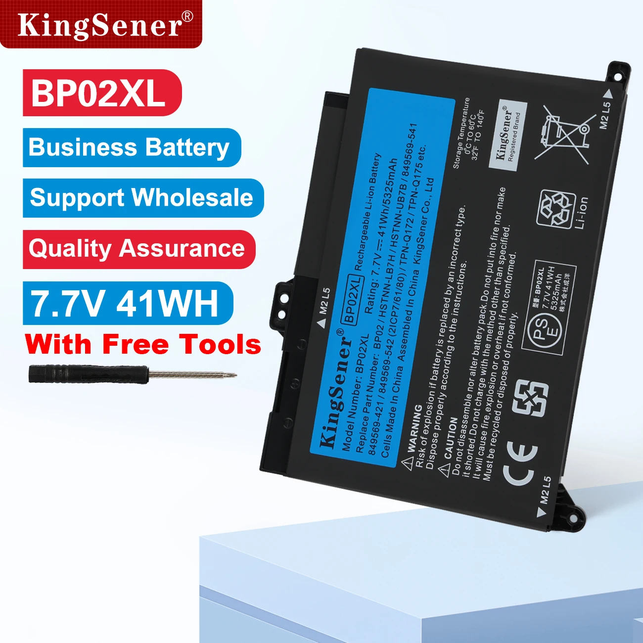 KingSener 7.7V 5150mAh Laptop Battery BP02XL For HP Pavilion PC 15 15 ...