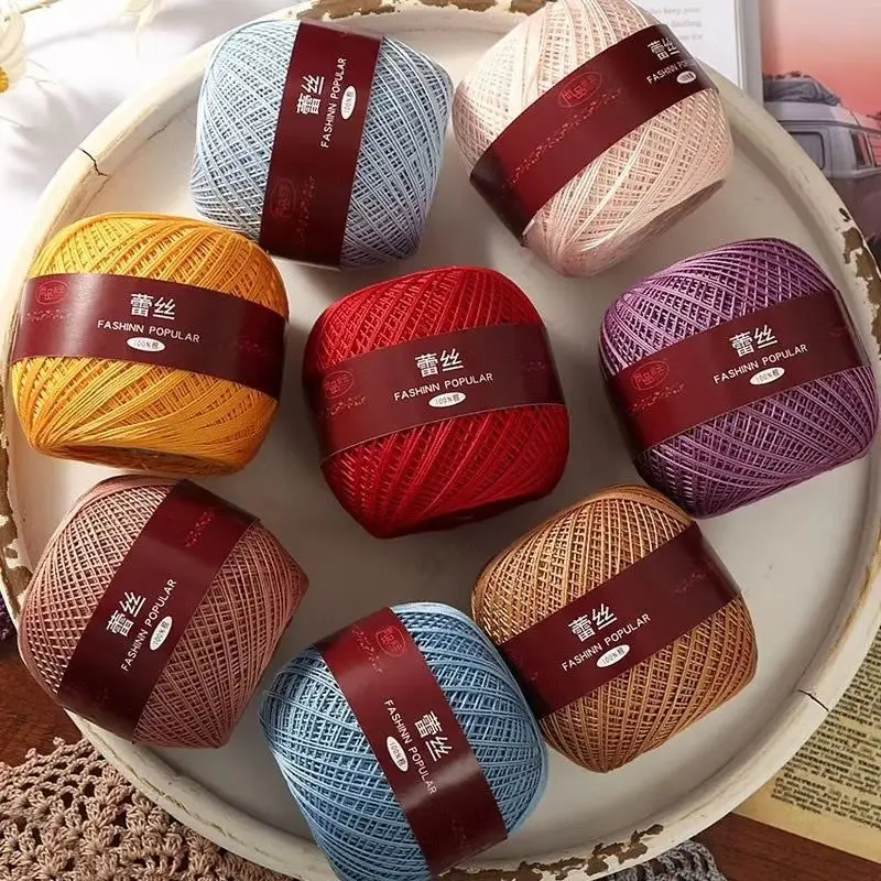 Size-6-Lace-Yarn-Cotton-Crochet-Thread-Colourful-Thread-Ball-Handmade ...