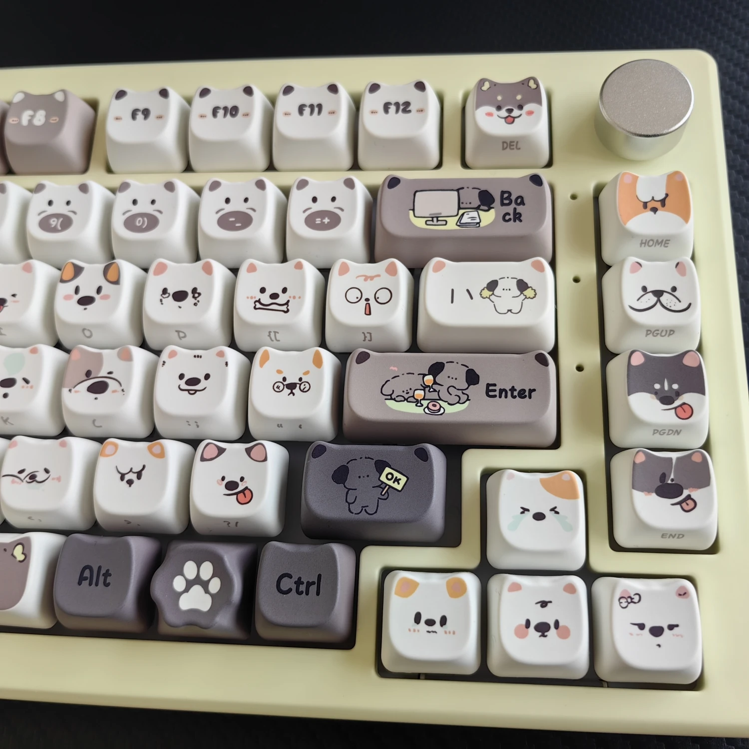 Cute-Puppy-Dog-Head-Keycap-MAO-Profile-PBT-Sublimation-Key-Caps-for ...