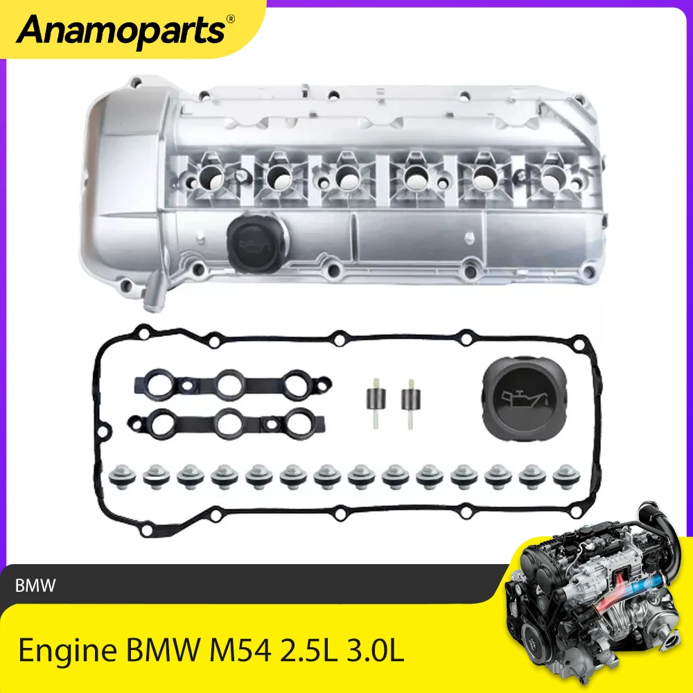 Engine Valve Cover Performance Aluminum Fit 2.5L 3.0 For BMW E39 E46 ...