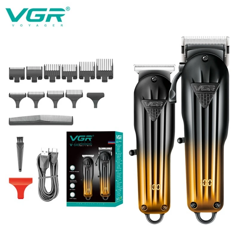 VGR-Combo-Hair-Clipper-Set-Beard-Hair-Trimmer-For-men-Electric-Hair-Cutting-Kit-Rechargeable ...