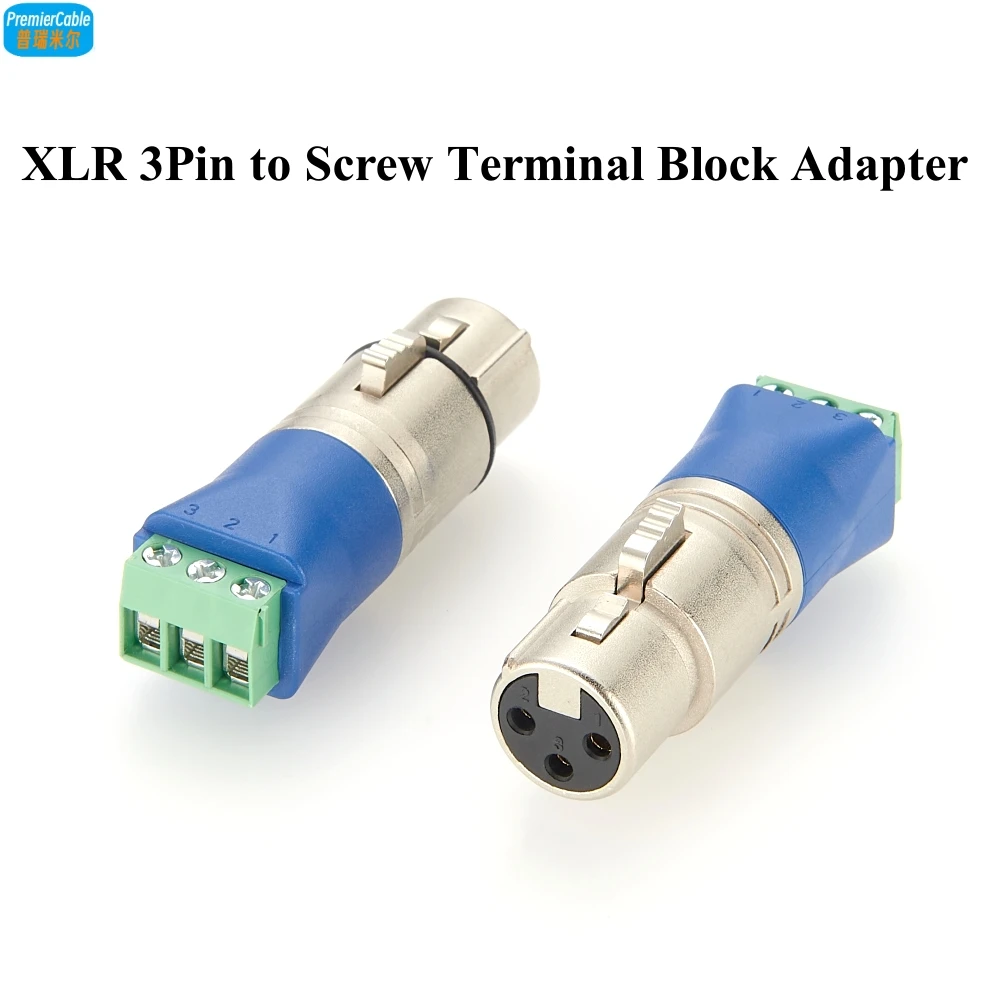 XLR-3Pin-Female-to-Screw-Terminal-Block-Adapter-XLR-Solderless-Terminal ...