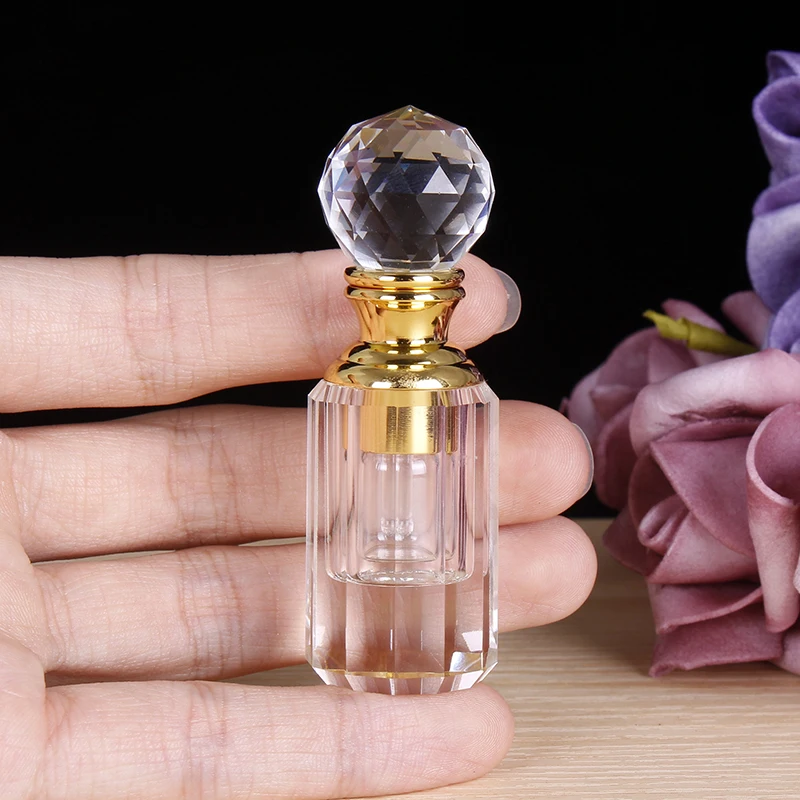 Portable-1ML-Crystal-Essential-Oil-Bottle-Refillable-Clear-Glass ...