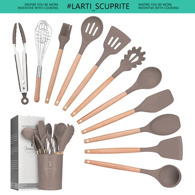 Brown Silicone Cooking Utensils