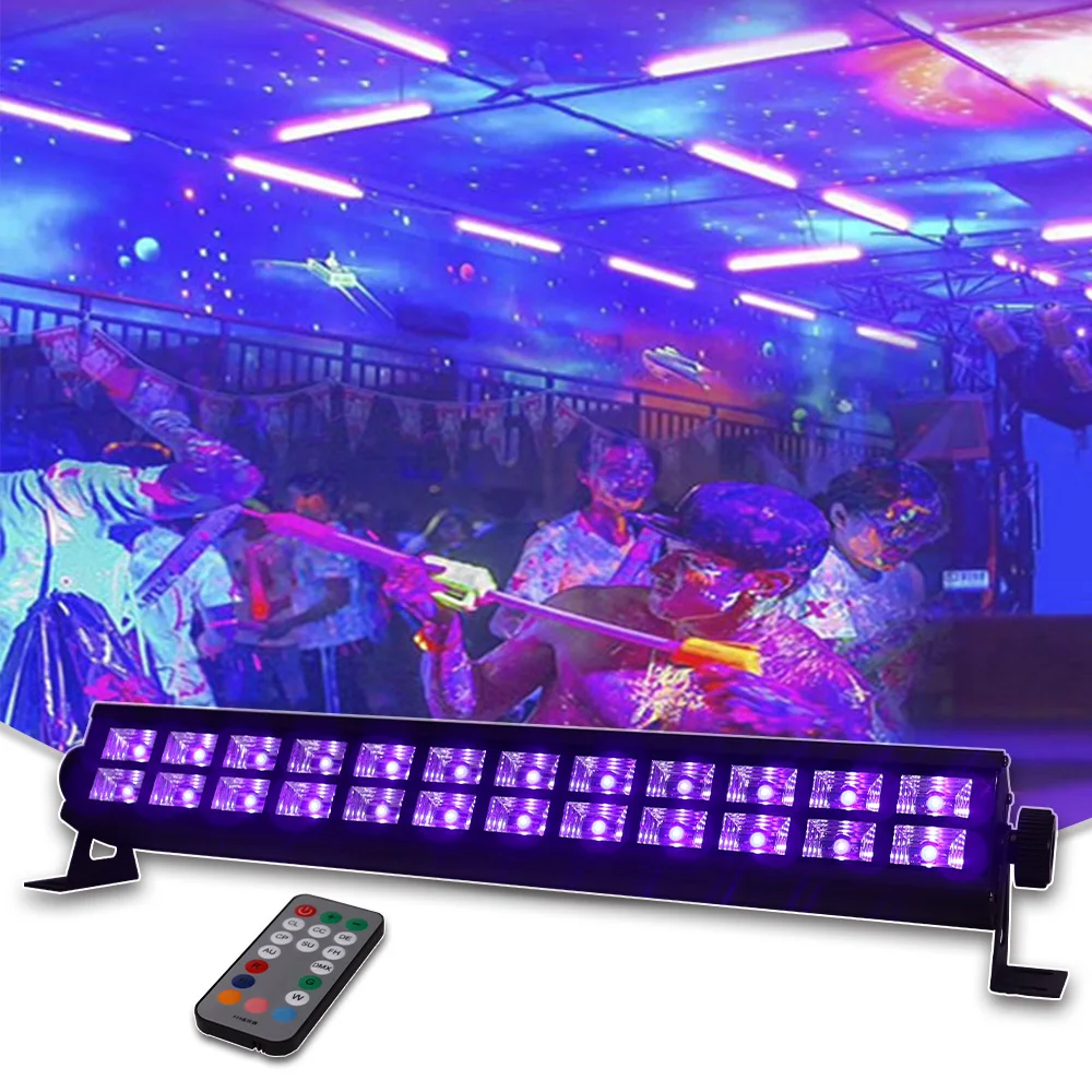 LED-24x3w-UV-Stage-Blacklight-Ultraviolet-Flood-Effect-Light-For-Halloween-Xmas-Dance-DJ-Disco ...