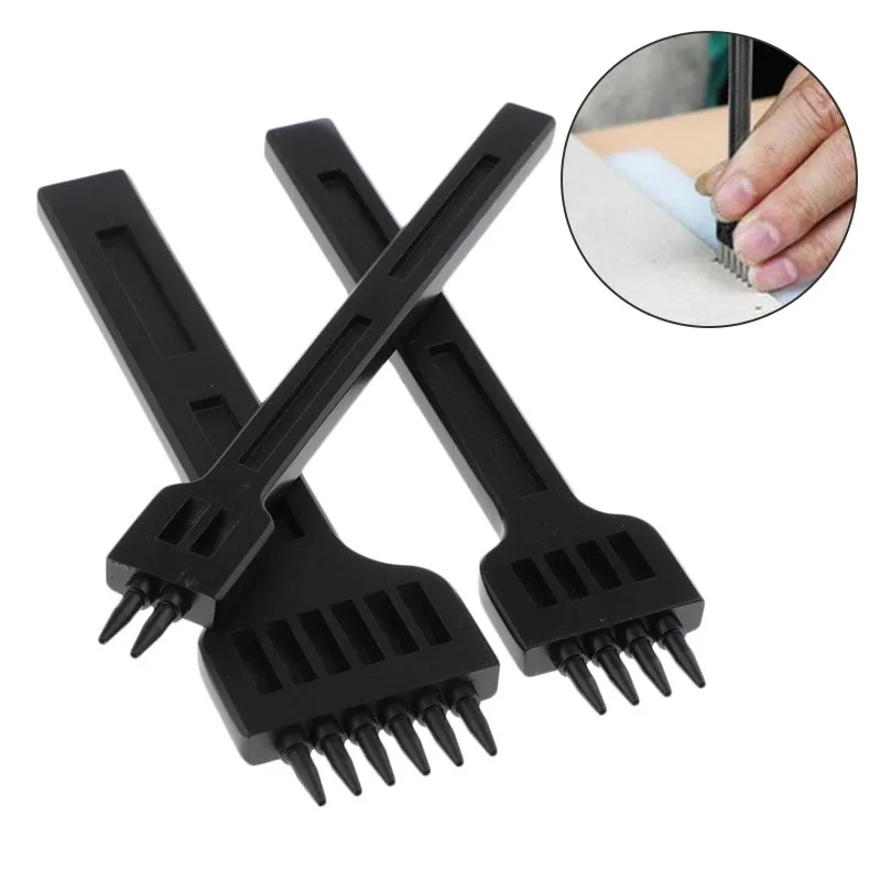2/4/6 Hole Leather Round Row Punching Tool Alloy Steel 4/5/6mm Spacing ...