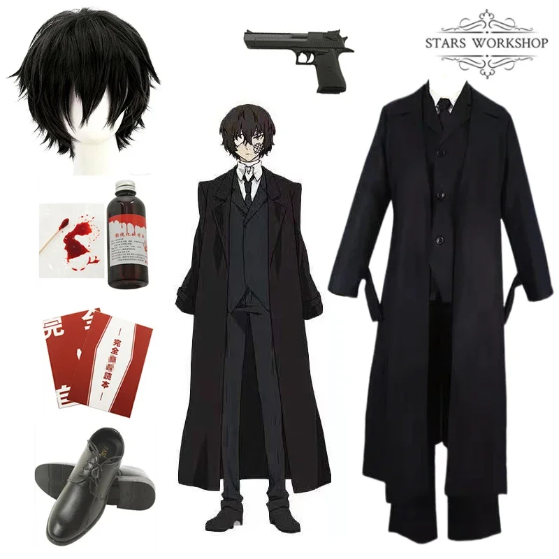 Anime-Bungo-Stray-Dogs-Dazai-Osamu-Cosplay-Costume-Adult-Men-Women ...