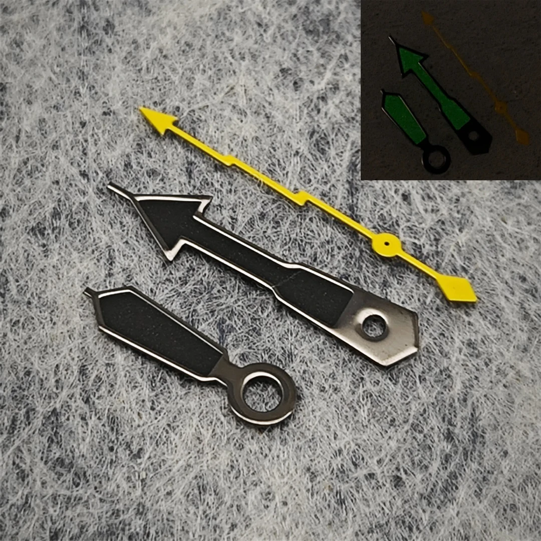 Black Watch Hands Yellow Lightning Second Hand Weak Green Luminous ...
