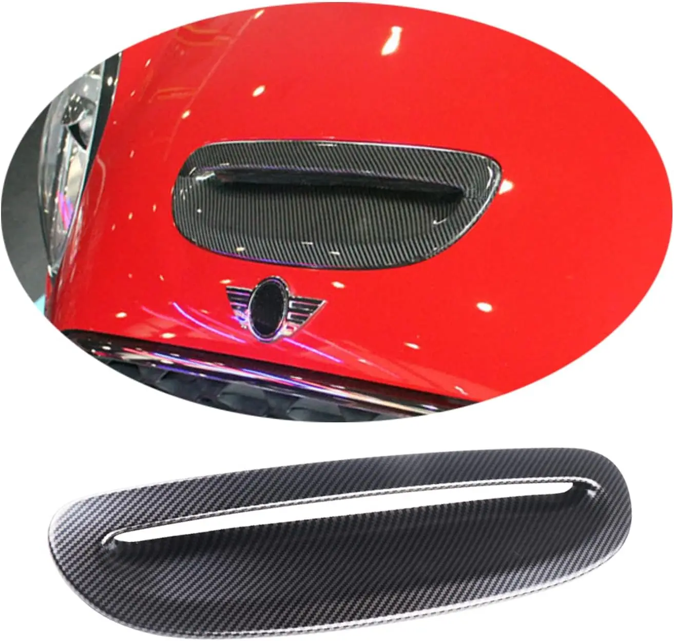 Car-Front-Engine-Hood-Air-Outlet-Vent-Cover-Stickers-For-Mini-Cooper-S ...