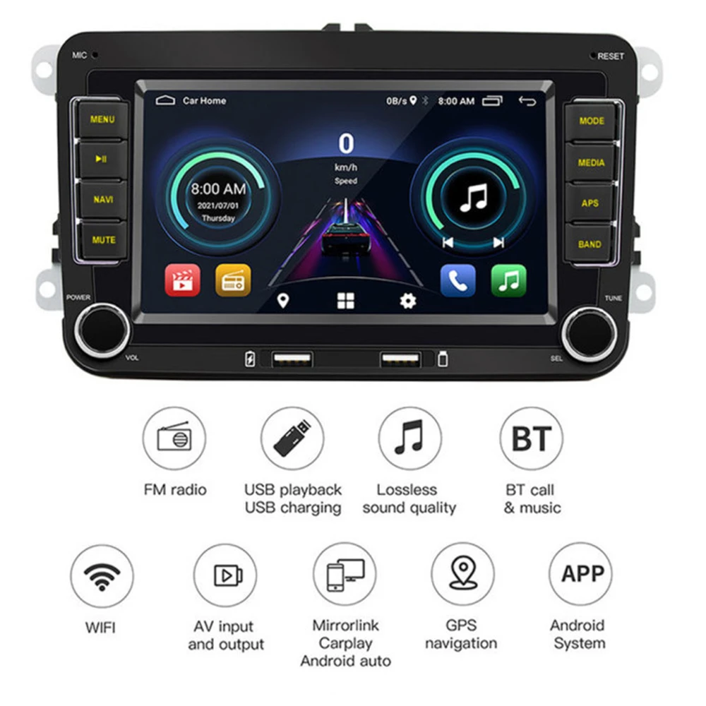 Rádio do carro multimídia player 7 "Polegada gps wi fi receptor estéreo ...