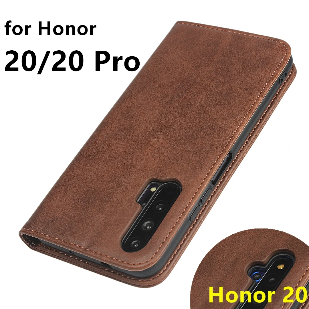 Leather-case-for-Huawei-Honor-20-Flip-case-card-holder-Holster-Magnetic ...