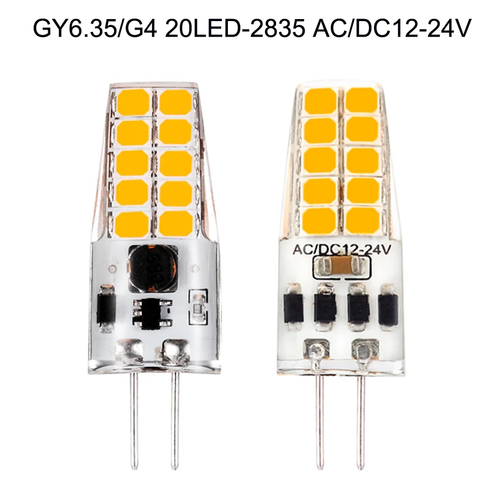 4000K-G4-GY6-35-LED-corn-crystal-Bulb-AC-DC-12v-24V-4W-SMD2835-led ...