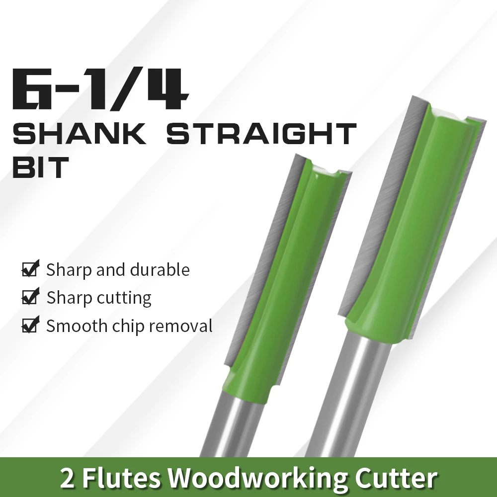 1-4-Inch-6mm-Shank-Straight-Bit-Milling-Cutter-Single-Double-Flute-Wood ...