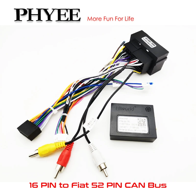 Wiring-Harness-CAN-Bus-Decoder-Car-Android-16-Pin-Plug-to-52-Pin ...