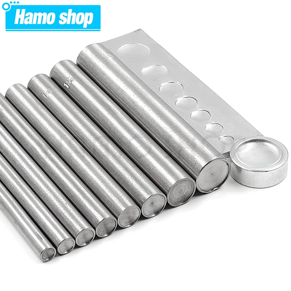 Double Caps Round Rivets Metal Punch Tool Spike Stud, Ferramenta de ...