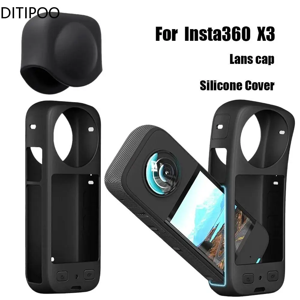 Lens-Cap-Protective-Body-Cover-for-Insta360-X3-Silicone-Case-Lenses ...