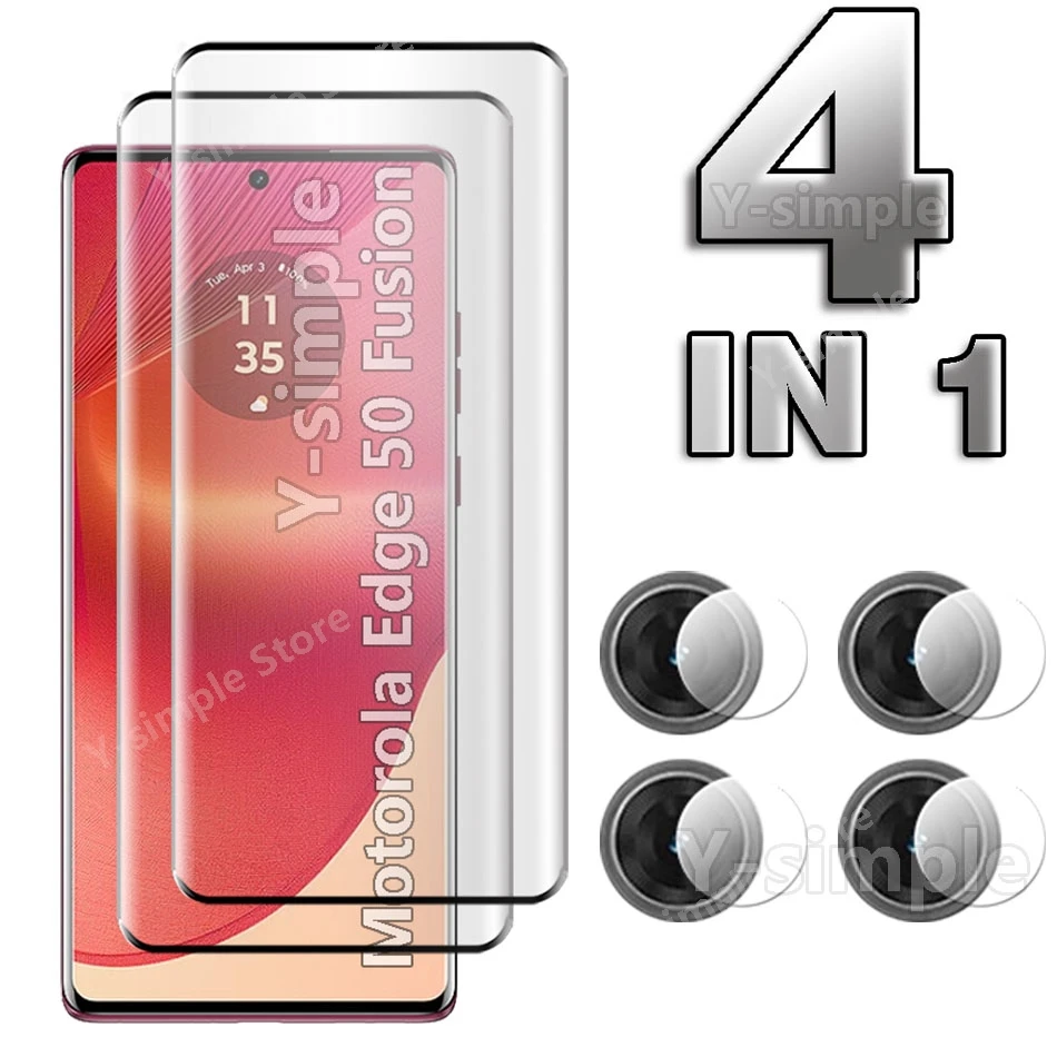 4in1-3D-Glass-For-Motorola-Edge-50-Fusion-Screen-Protector-Film-For ...