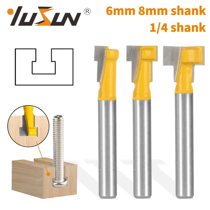 YUSUN-Yellow-Keyhole-Bit-T-Slot-Cutter-Router-Bit-Woodworking-Milling ...