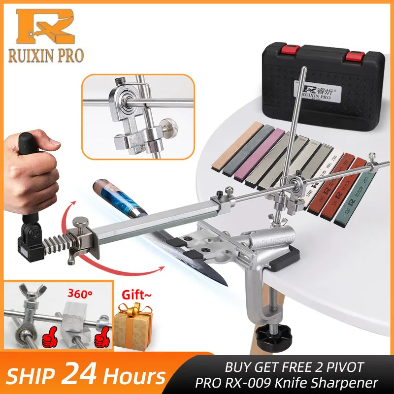 Ruixin Pro Rx 009 Knife Sharpener Kit Metal Fixed Angle Adjustable Knife Clip 360° Flip ...