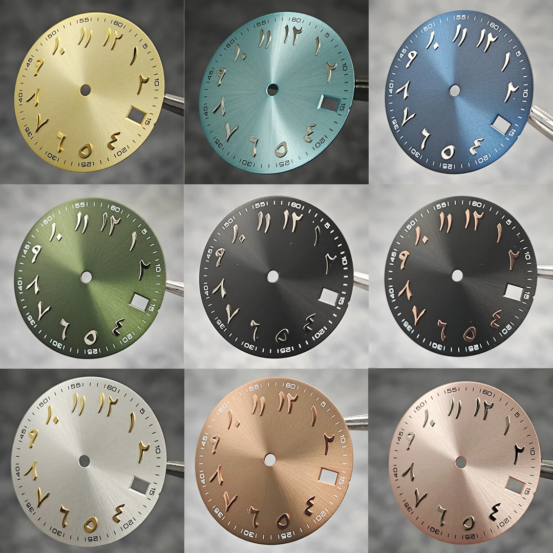 28-5mm-Watch-Dial-Sun-Patterned-Surface-Arabic-Alphabet-with-Date-Watch ...