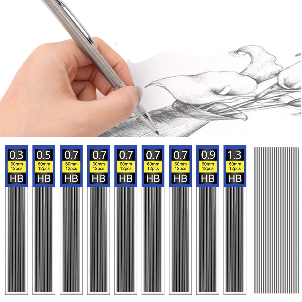 Mechanical Pencil Lead 0.3 0.5 0.7 0.9 1.3 2.0 HB Refill Leads for ...