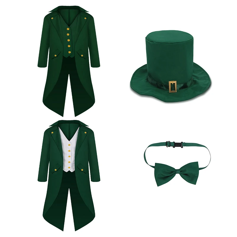 2025 Irish Festival Medieval Tuxedo for Men with Hat & Bow Tie ...