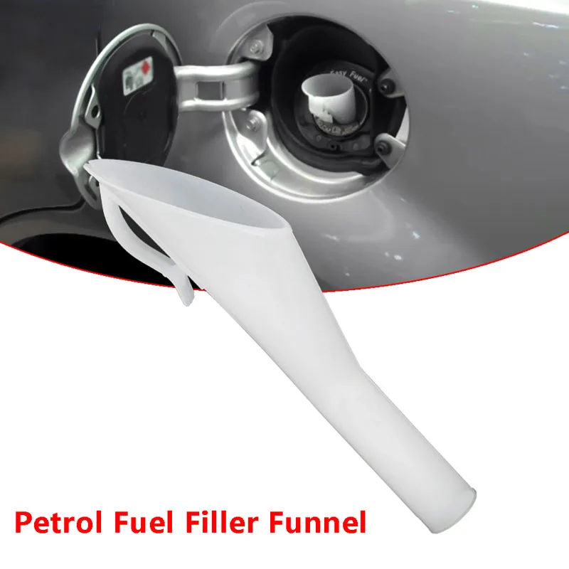 Petrol-Fuel-Filler-Filling-Funnel-Tube-Car-Accessory-Plastic-White ...