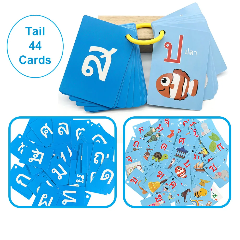 Thai-Alphabet-Learning-Card-Foreign-Language-Flashcard-44-Cards-In-Set ...