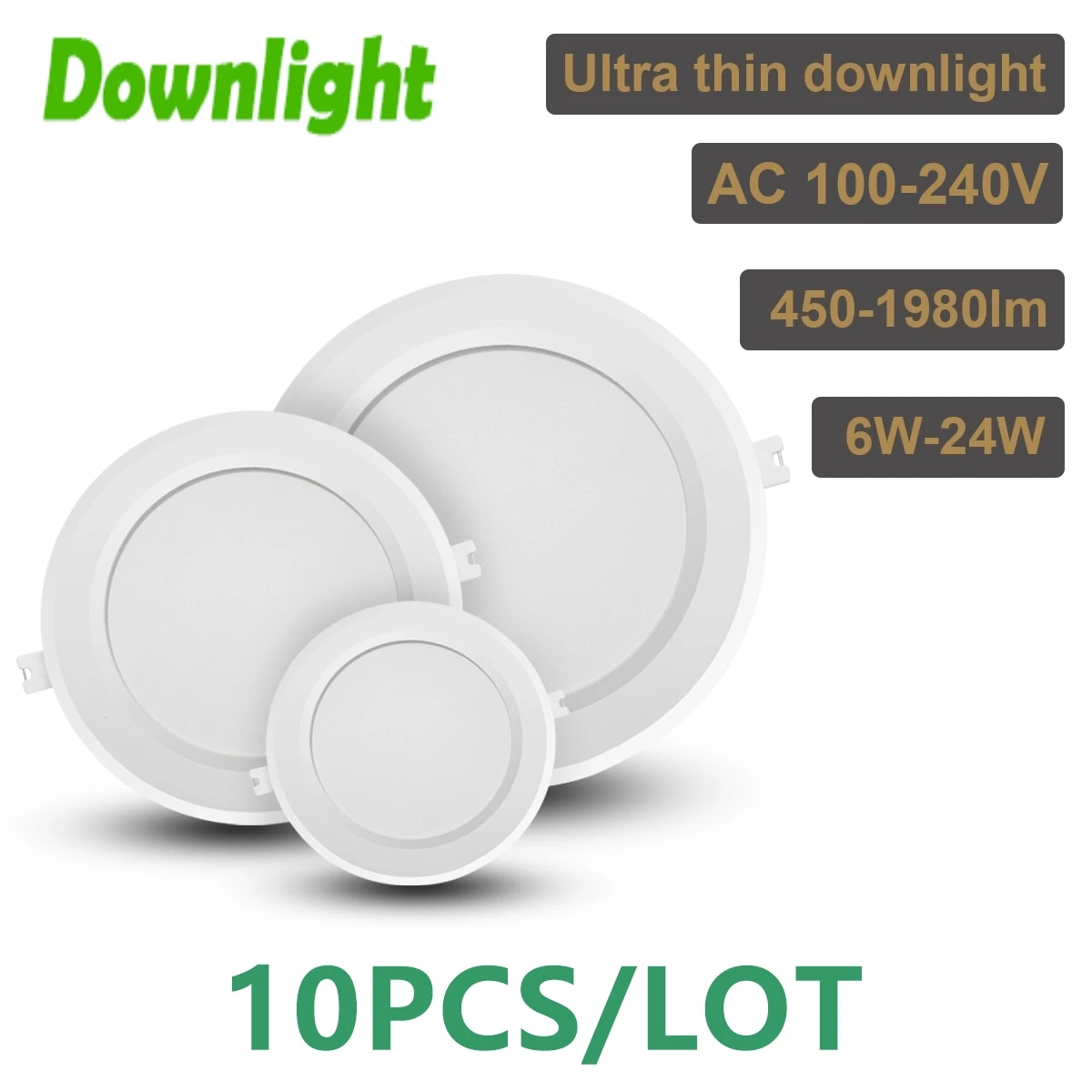 10pcs LED Downlight 110V 220V Ceiling Light 6W 17W 20W 24W Recessed Led ...