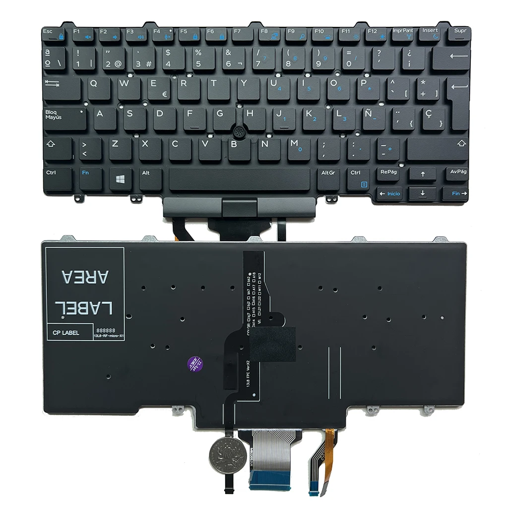 E7450-Spanish-Brazilian-Keyboard-For-Dell-Latitude-E5450-E5470-E7470 ...