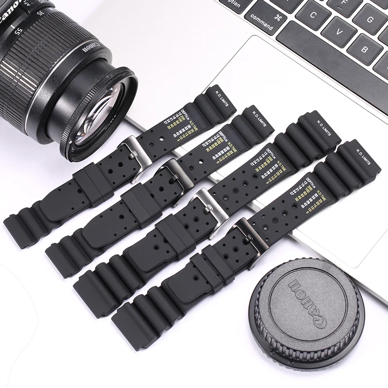Soft-Silicone-Strap-Watch-Accessories-For-Citizen-Diver-Watch-Band-Men ...