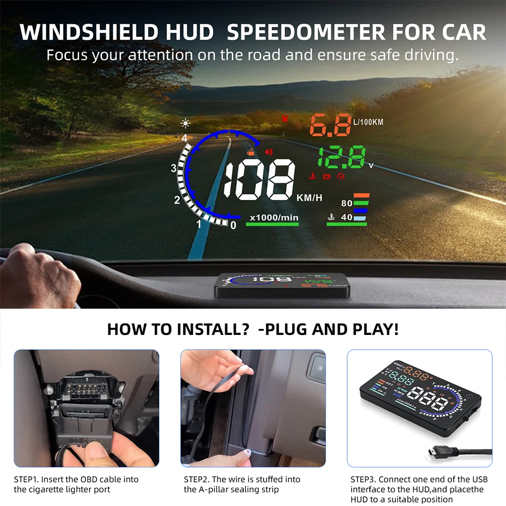 OBD-Hud-Head-up-Display-Speedometer-for-Car-A8-Heads-Up-Display-RPM ...