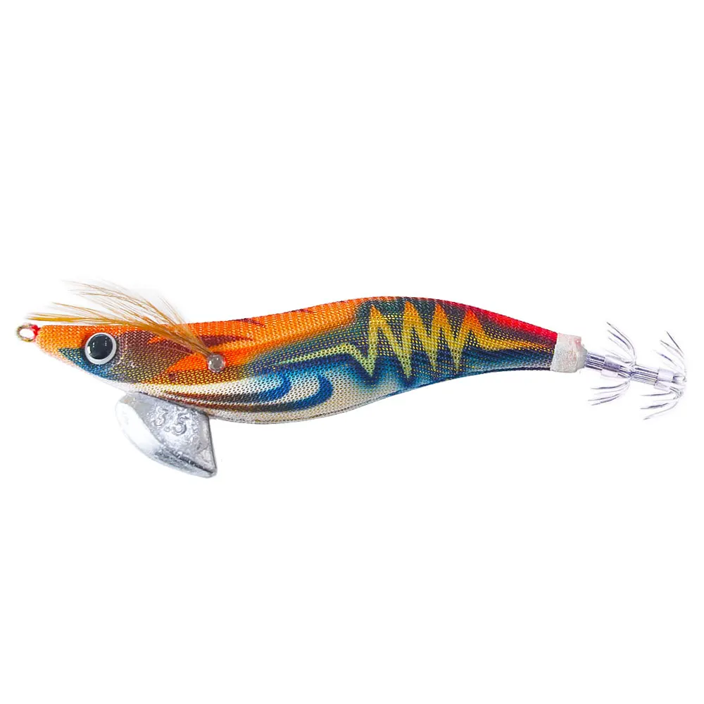 3.5 Pesca Squid Jigging Lure Wood Shrimp Jig Hook esca artificiale 14Cm-18G Octopus seppie ...