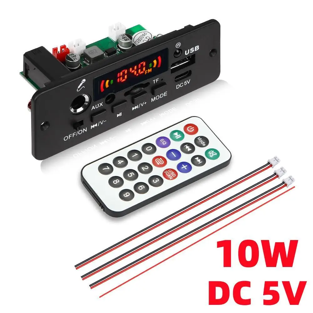 DC-5V-10W-Bluetooth-5-0-Stereo-DIY-Auto-MP3-Player-Decoder-Board-2-5W ...