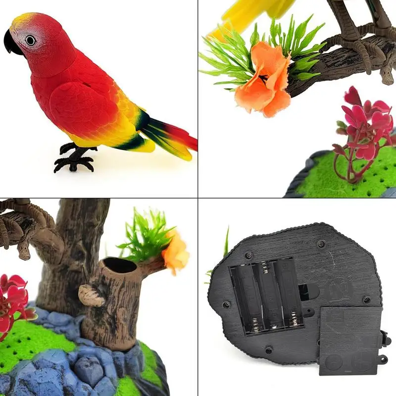 Desk Decoration Bird Talking Parrot Toy - Chirping Singing Bird With ...