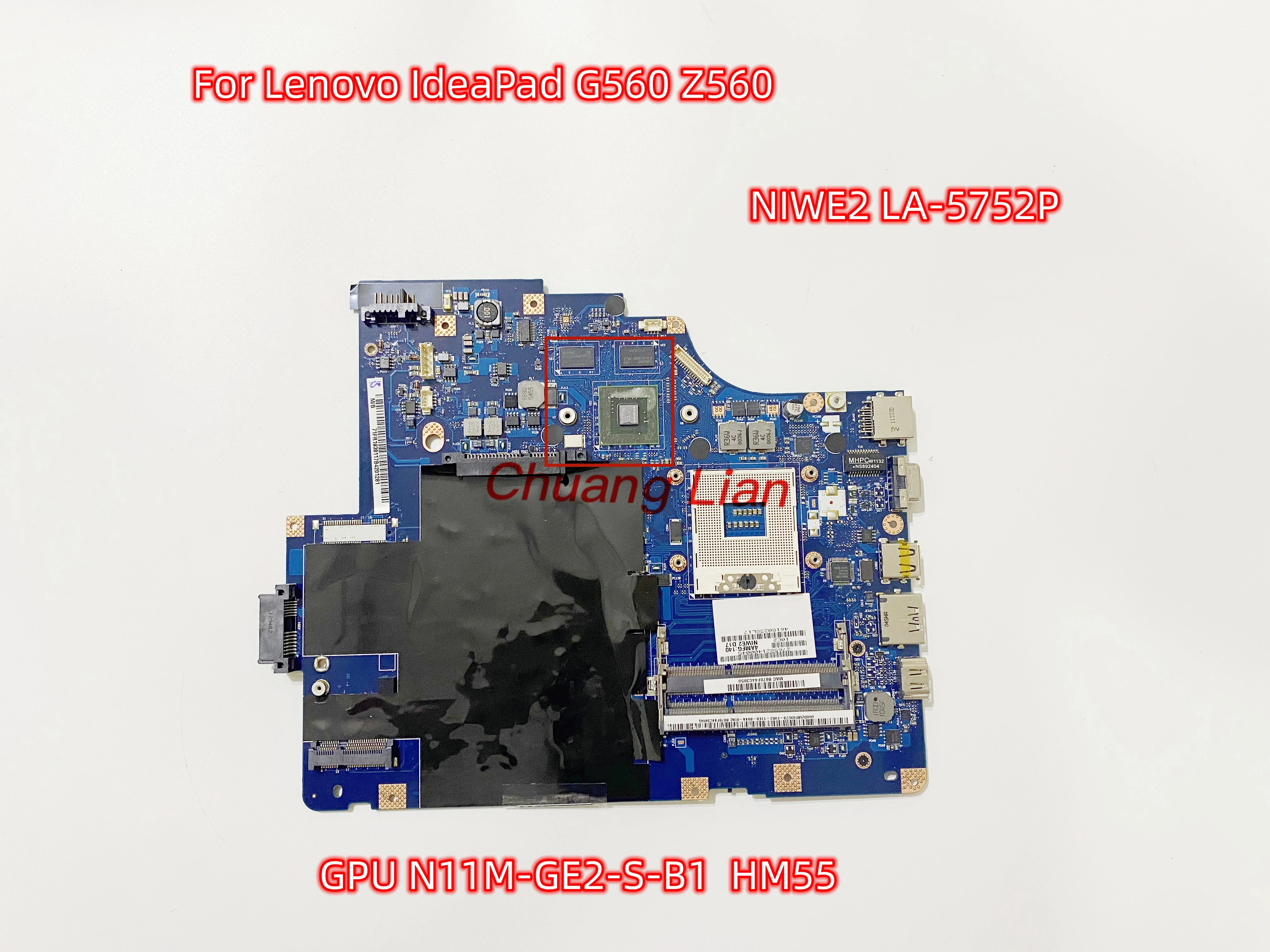 NIWE2 LA 5752P Mainboard For Lenovo IdeaPad G560 Z560 Laptop ...