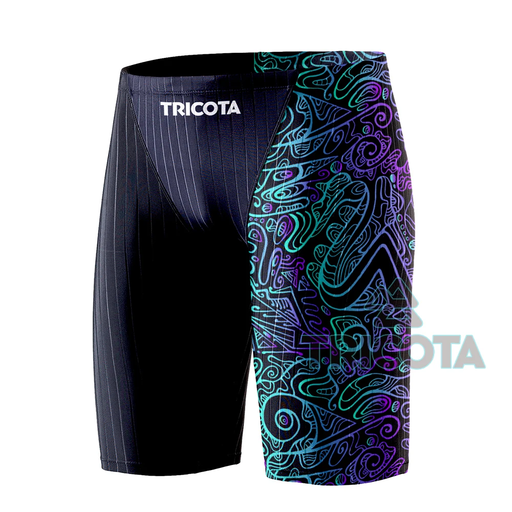 Men Swim Jammer Swimwear Shark Skin Lycra Fiber High Level Male ...