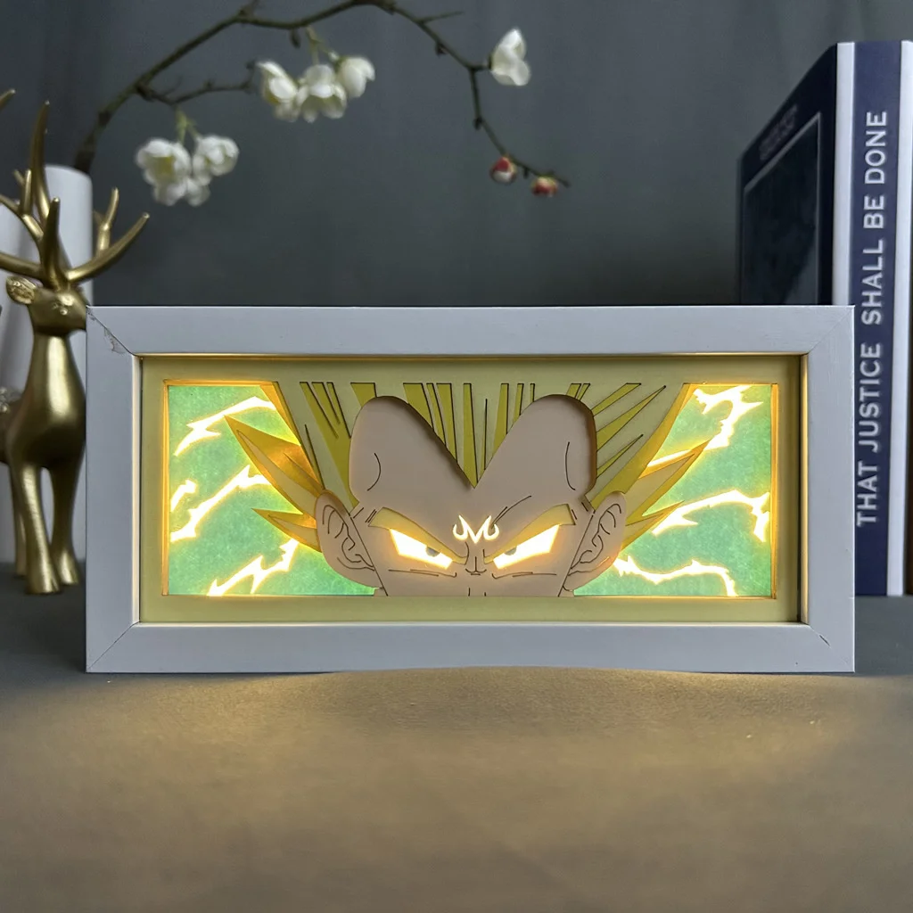 Dragon-Ball-Anime-LED-Light-Box-Vegeta-IV-3D-Brinquedos-Action-Figure ...