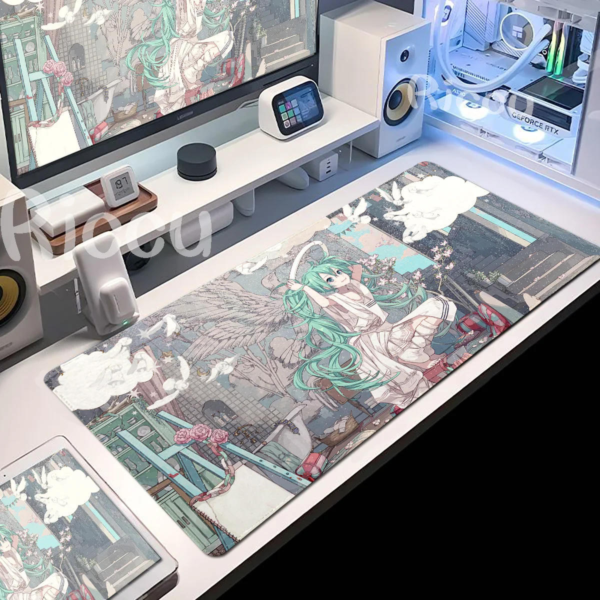 Large Gaming Mouse Pad Hatsune M-miku Mousepad PC Gamer Desk Mat Office ...