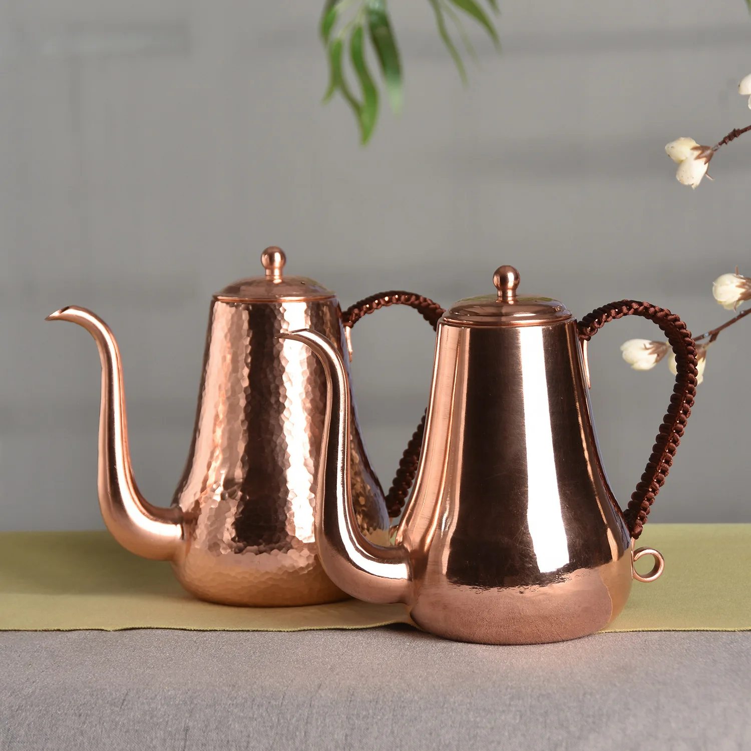 Copper-Kettle-Pot-Fine-Mouth-Pot-Pure-Handmade-Hammer-Pattern-Kettle ...