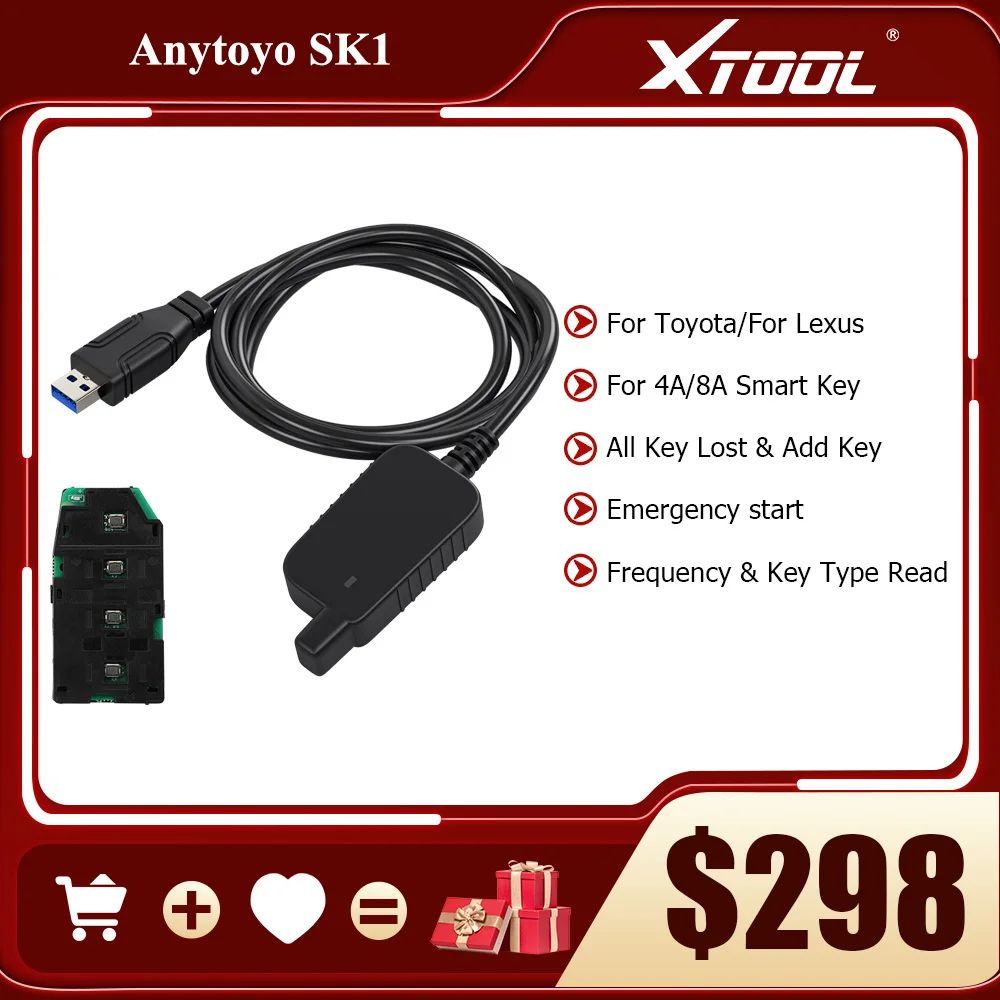 XTOOL Anytoyo SK1 Key Programming Tool For Toyota All Key Lost ...