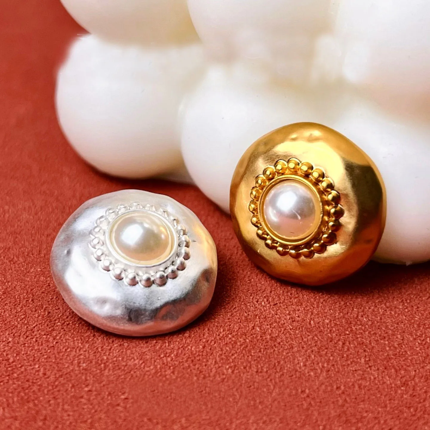 10Pcs-18-20-23mm-Retro-Gold-Silver-Metal-Pearl-Button-Coat-Knitwear ...