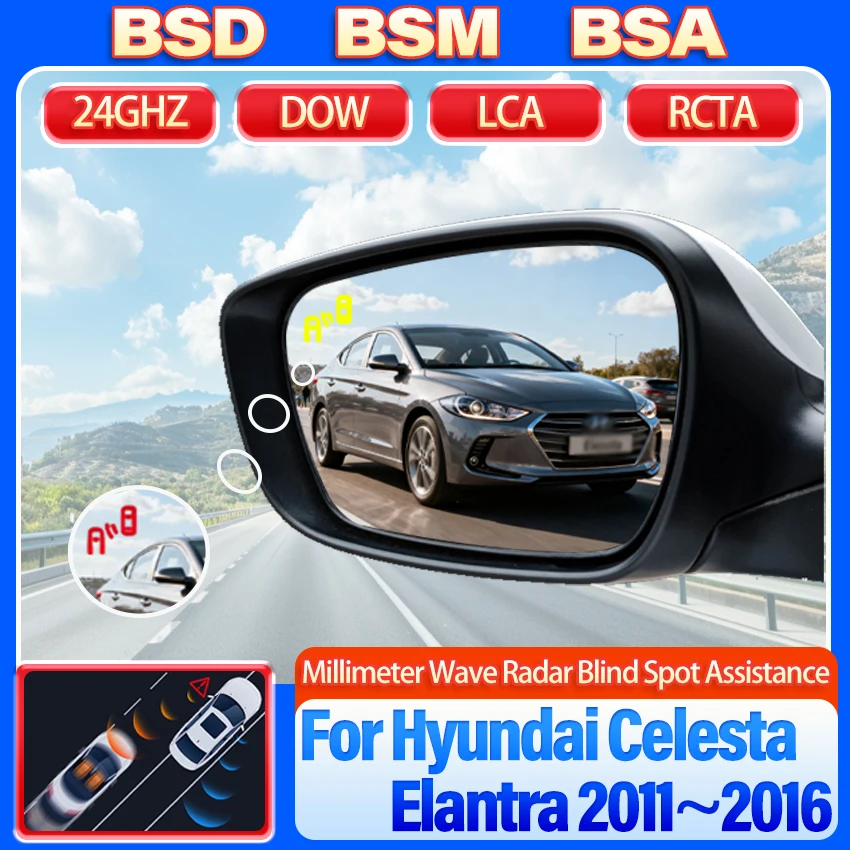 Car 24GHZ Radar Change Lane Aided Alarm Sensor Blind Spot Monitoring ...
