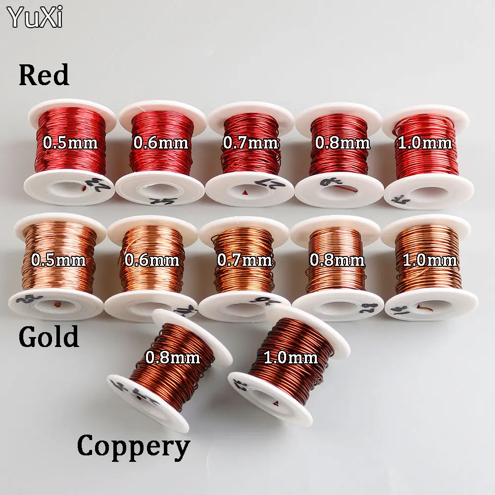 YuXi 10M/Lot 0.5mm 0.6mm 0.7mm 0.8mm 1.0mm Copper Wire QA-1-130 QA-1 ...