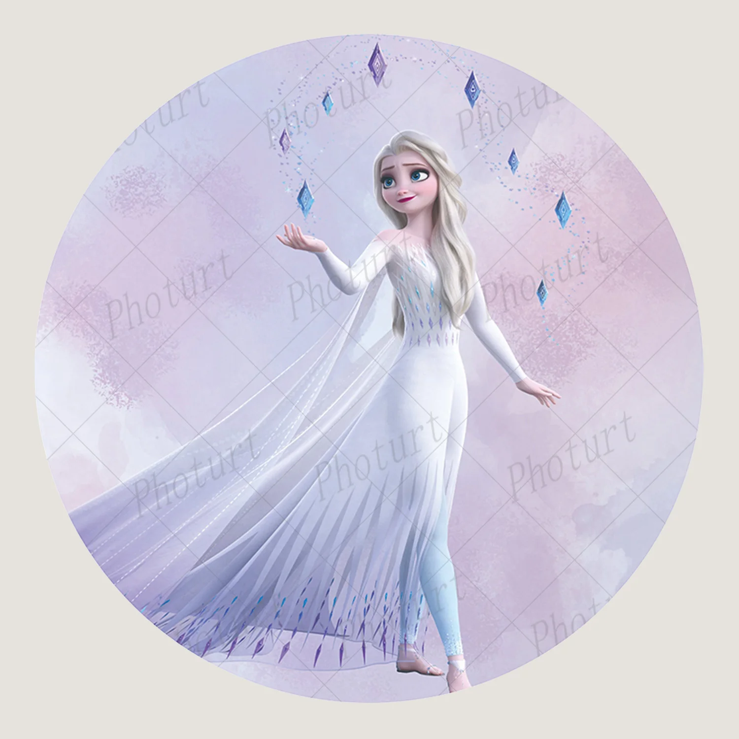 Round Frozen Elsa Wallpaper