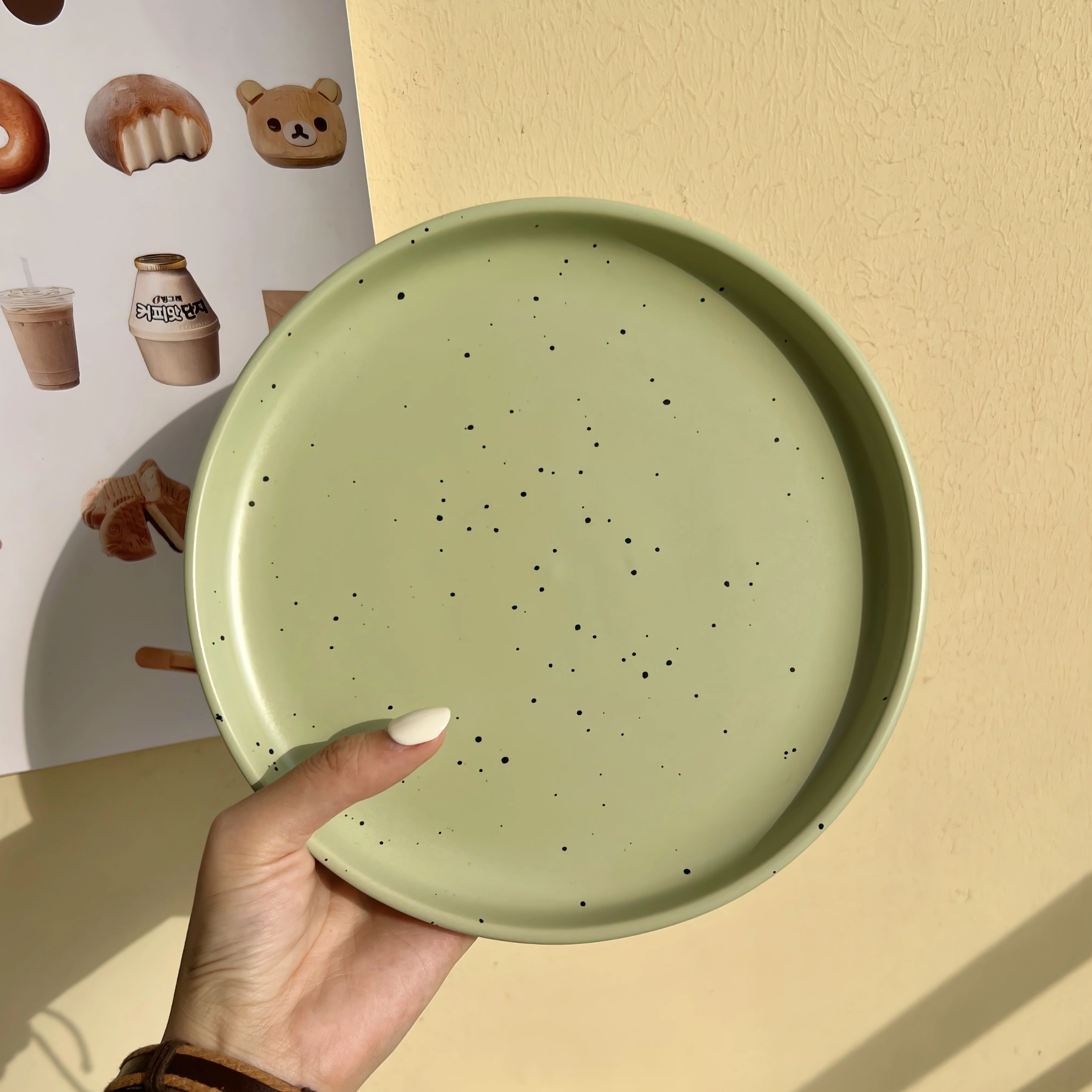 Ink-Splash-Ceramic-Plate-Simple-Retro-Western-Food-Disc-Steak-Pasta ...