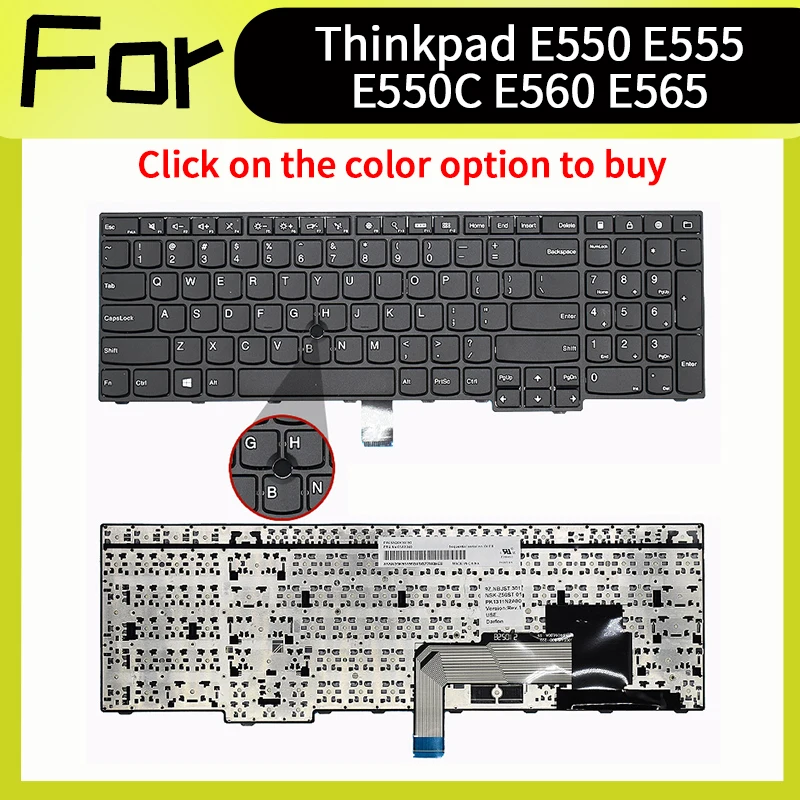 US Replace Keyboard For Thinkpad E550 E555 E550C E555C E560 E560p E560C ...